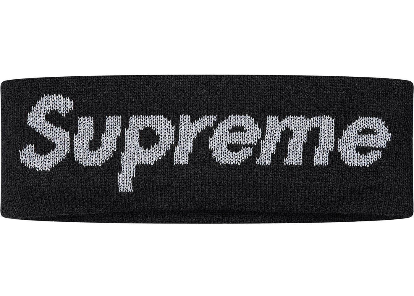 Black Supreme New Era Reflective Logo Headband - StockX News