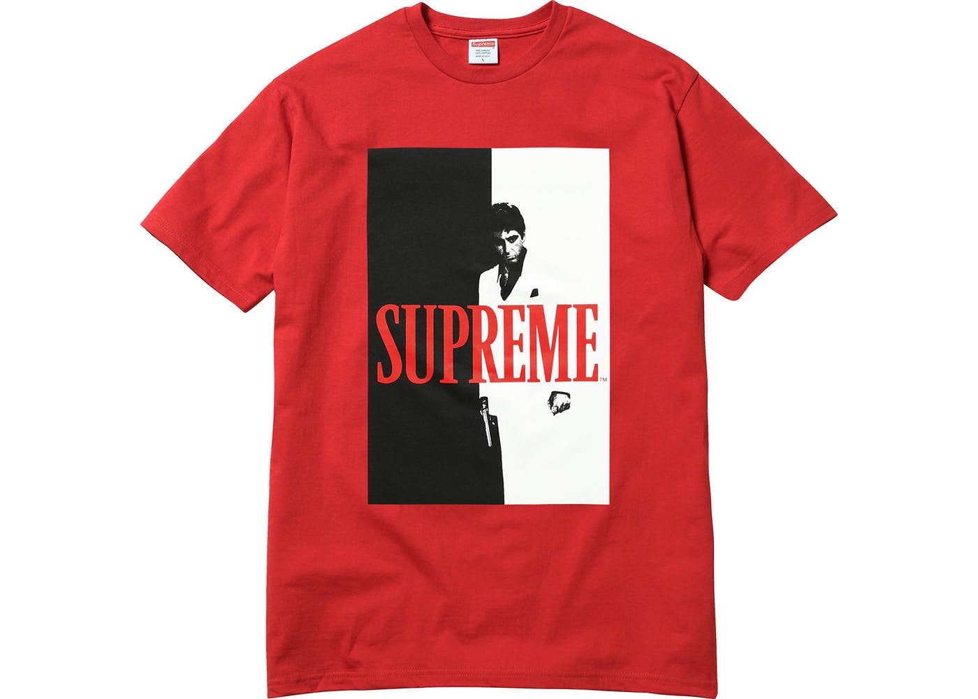 Red Supreme Scarface Split Tee - StockX News