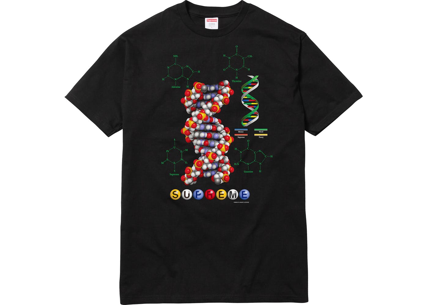 Supreme DNA Tee Black Fall/Winter 2017 Collection