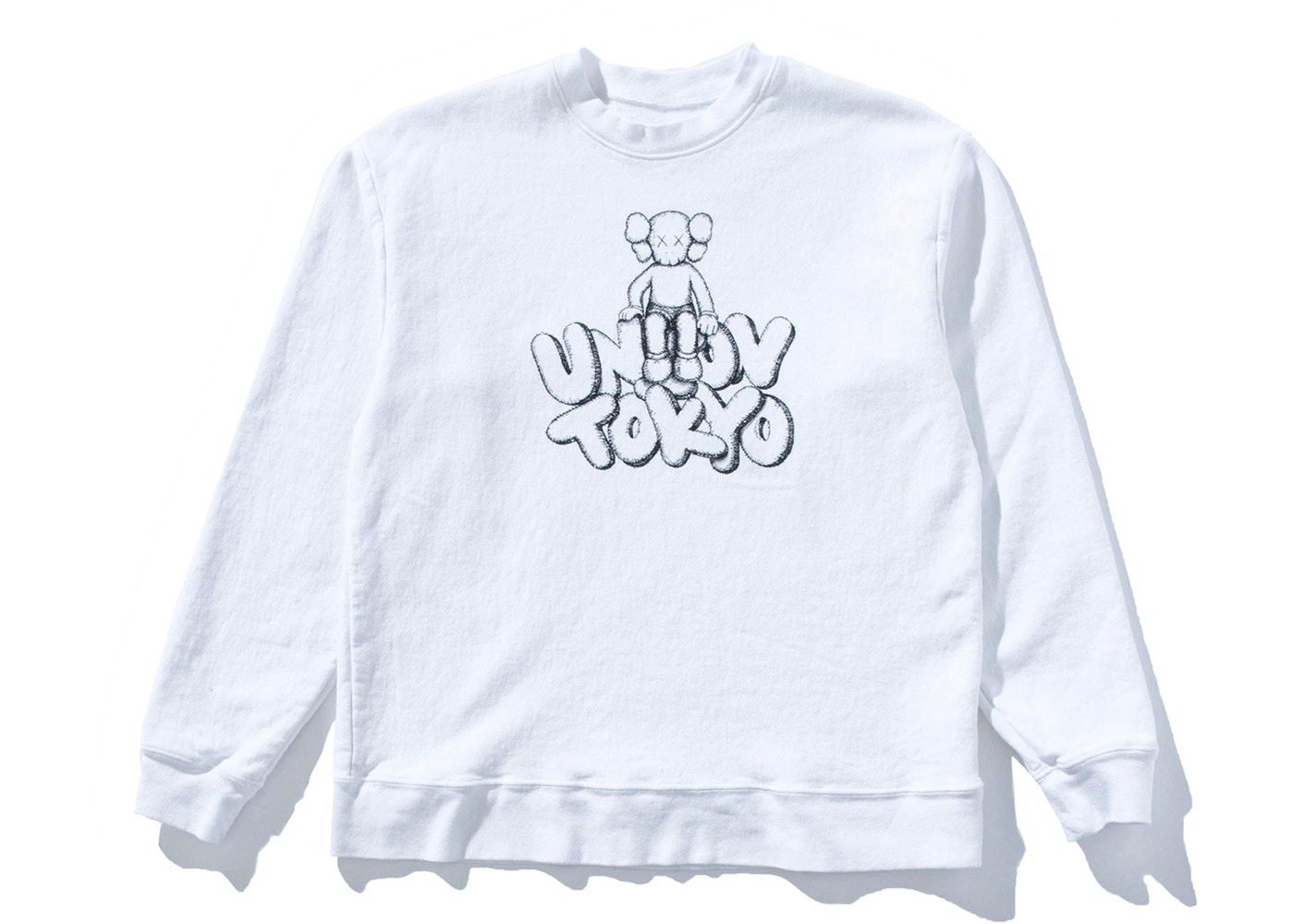 Kaws x Union Tokyo Crewneck Sweater White Brand New