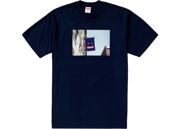 Supreme Banner Tee Navy - StockX News